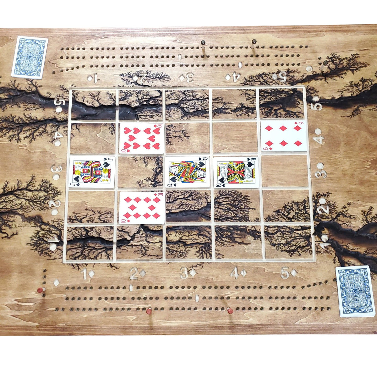 Cross Crib Coffee Table Cribbage Board | Made In USA